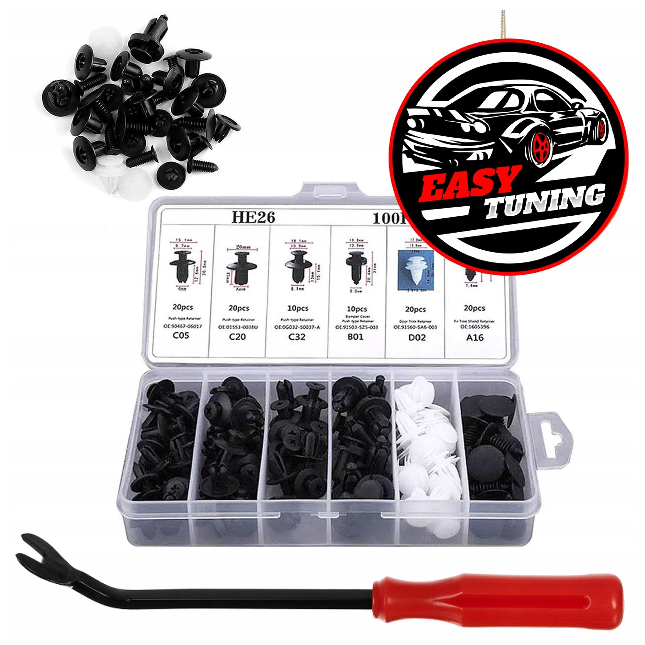 SPINKI KOŁKI KLIPSY SAMOCHODOWE DO AUTA TAPICERKI WYJMAK DO SPINEK ...