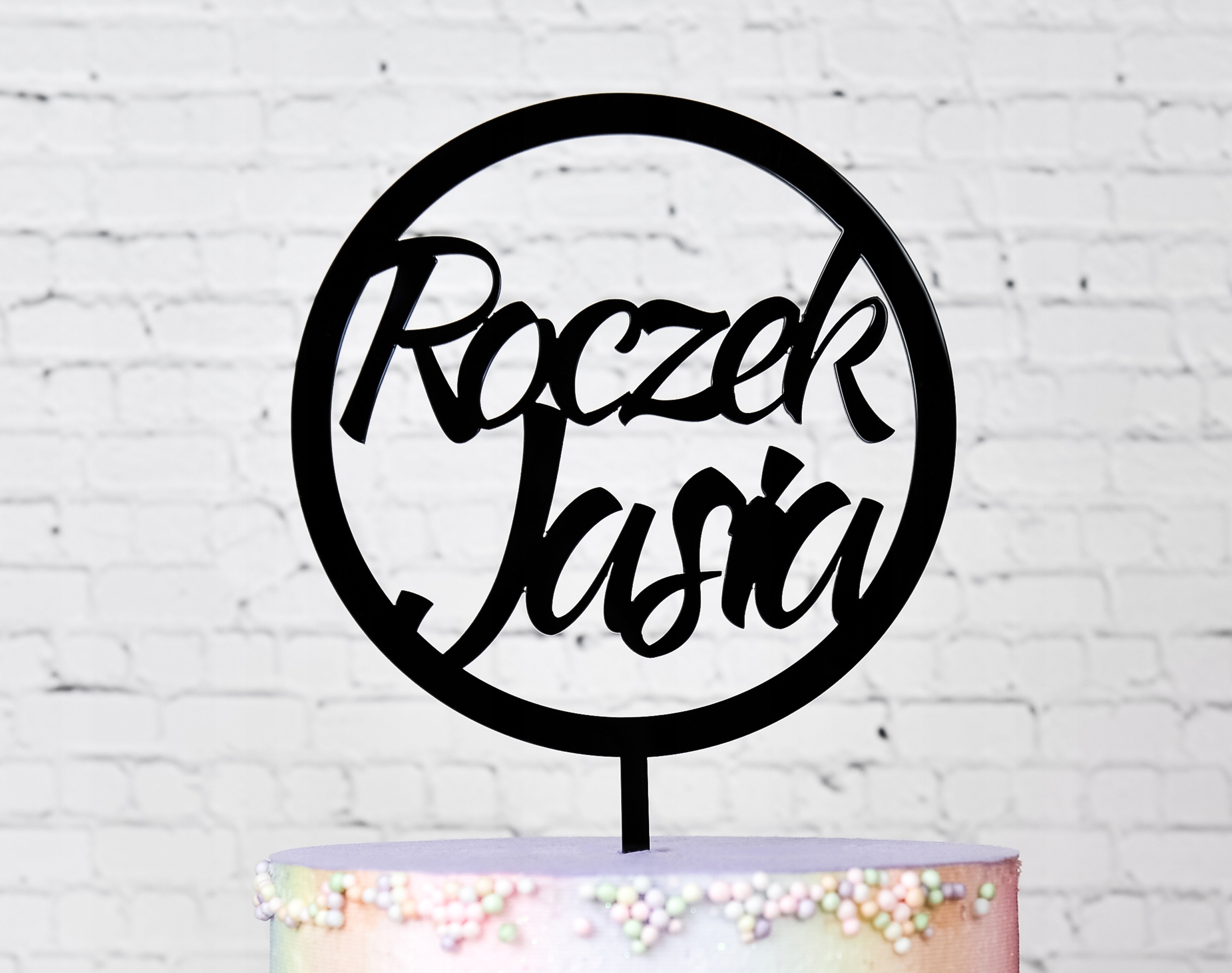 Topper czarny na tort Roczek TUC-15 13956661085 - Allegro.pl