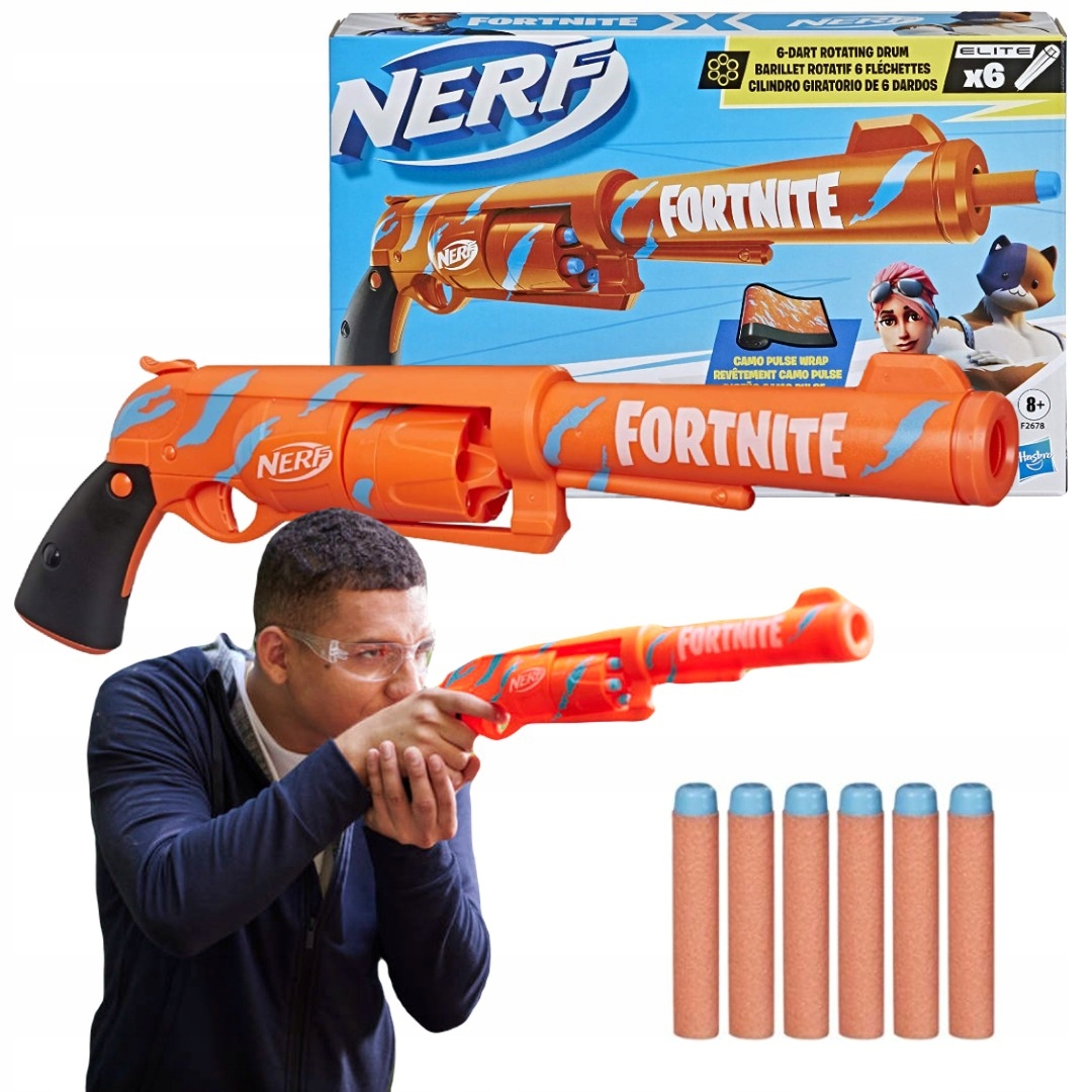 NERF FORTNITE PISTOLE REVOLVER 6-SH + 6 ŠIPEK F2678 za 467 Kč - Allegro