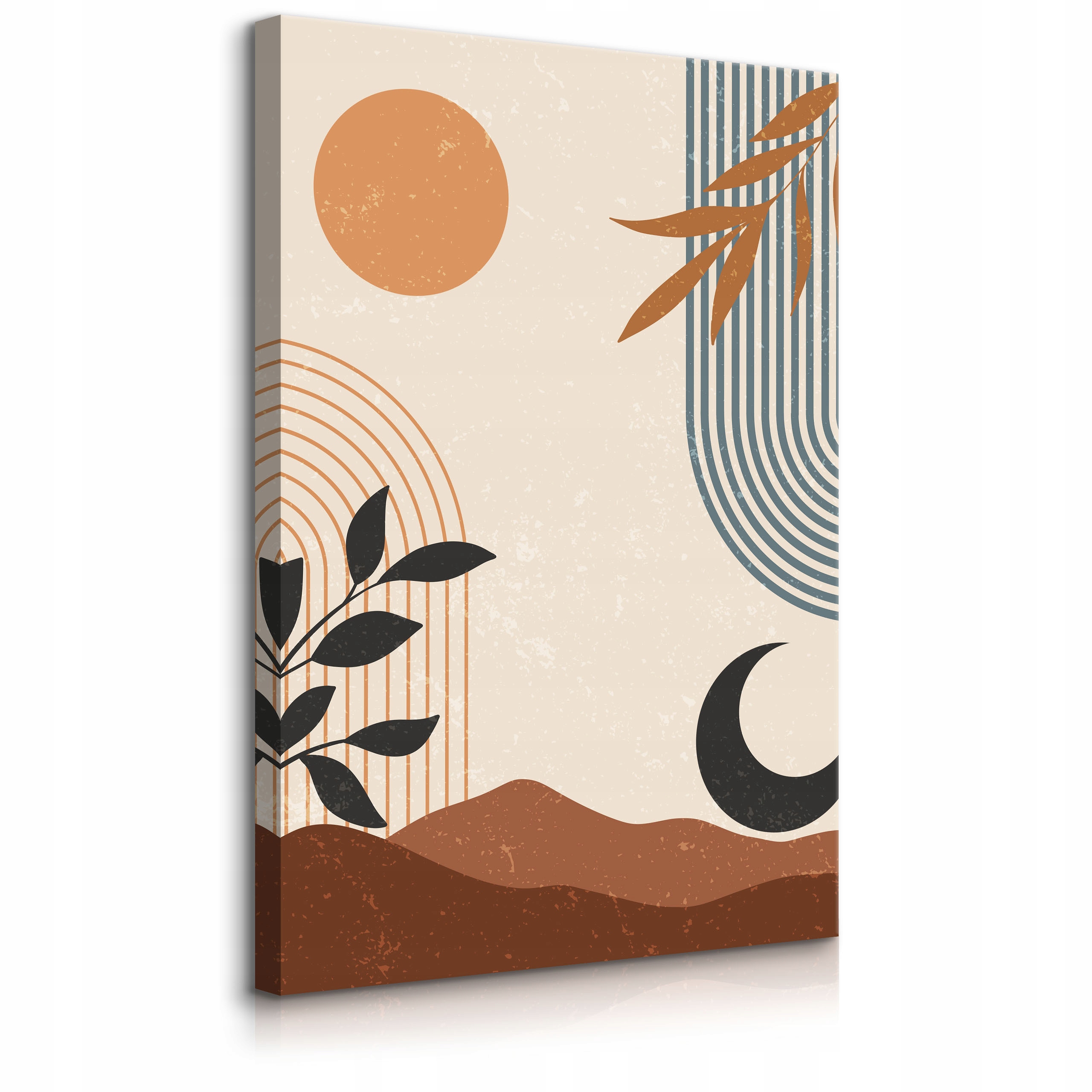 OBRAZ DO SYPIALNI SŁOŃCE KSIĘŻYC STYL BOHO ABSTRAKCJA 40x60 ...