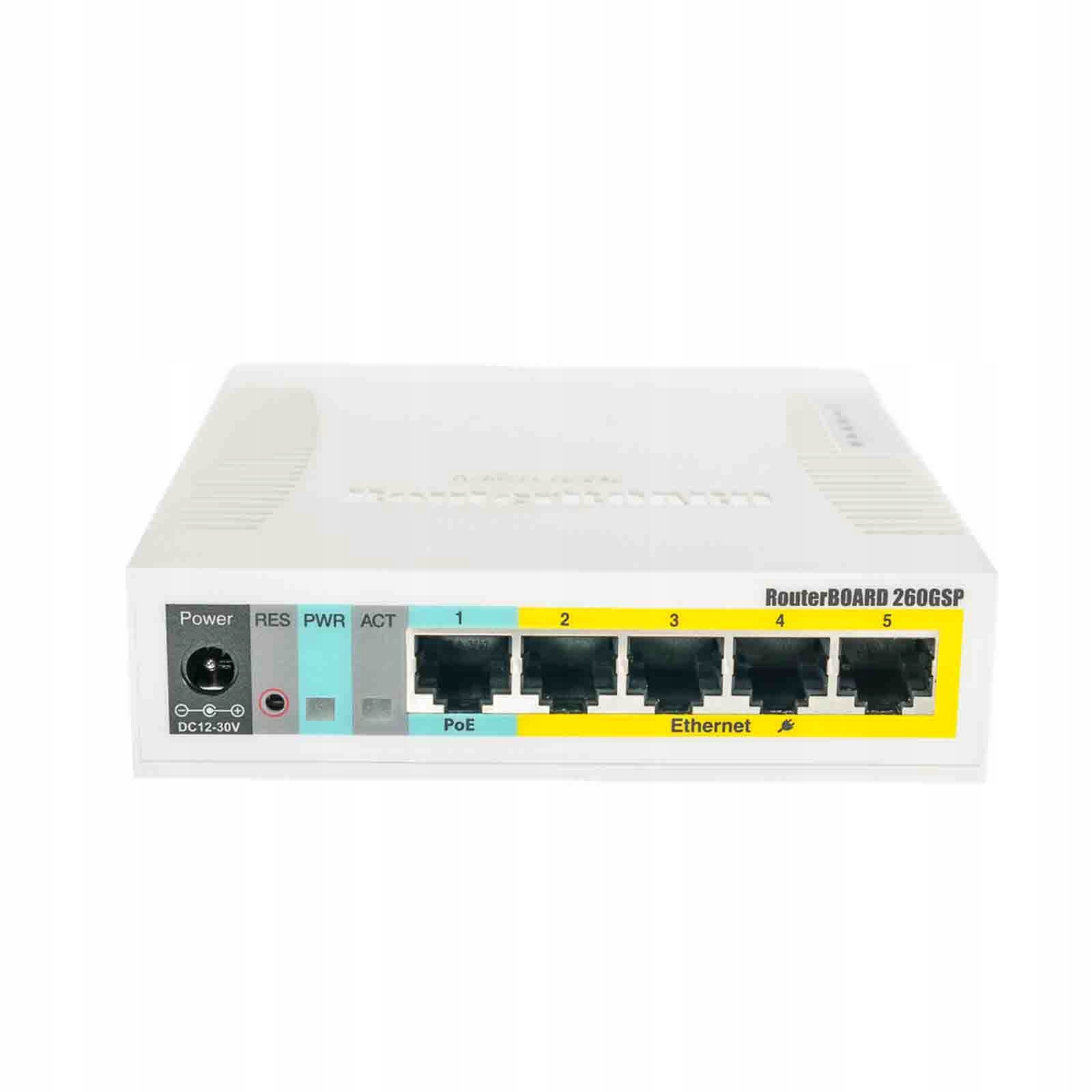 MikroTik RB260GSP Cloud Smart Switch CSS106-1G-4P-1S, 5xGE SFP PoE ...