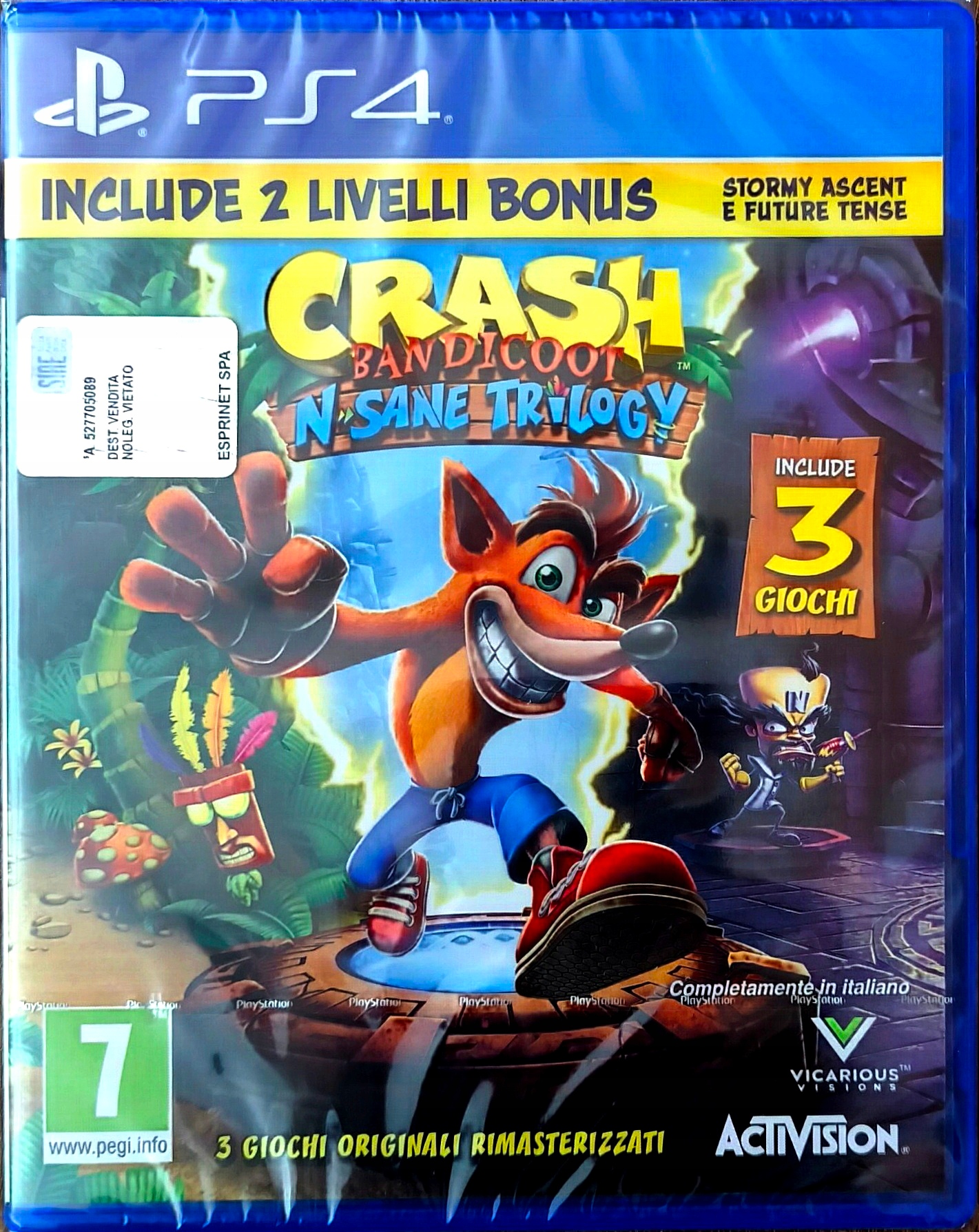 Crash Bandicoot N. Sane Trilogy PlayStation 4 (PS4) pudełkowa - Stan ...