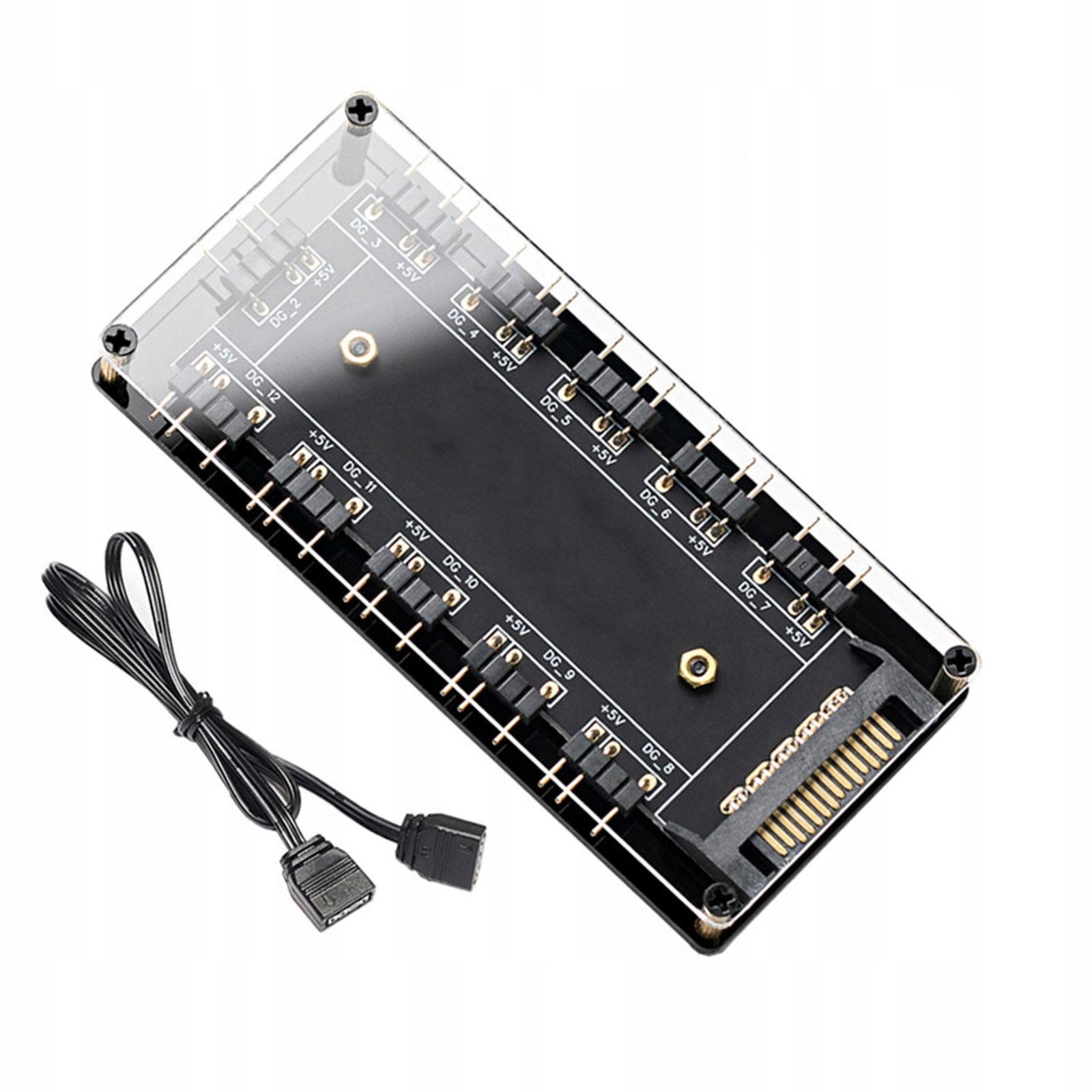 Hub s káblom ARGB Rgbw kábel PC RGB ventilátor chladiča Jednoduchá ...