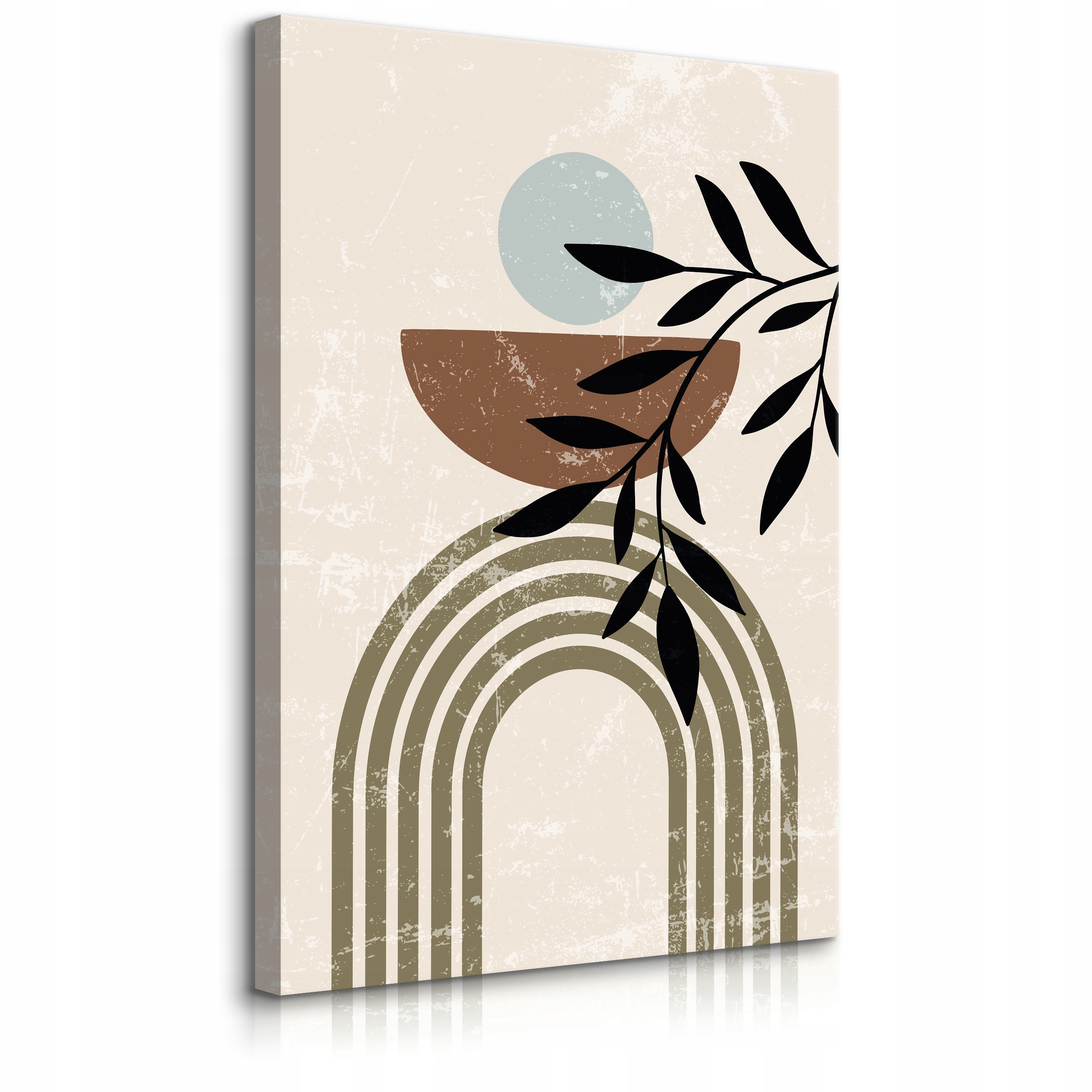 DUŻY OBRAZ DO SALONU LIŚCIE NATURA STYL BOHO ABSTRAKCJA 30x40 ...