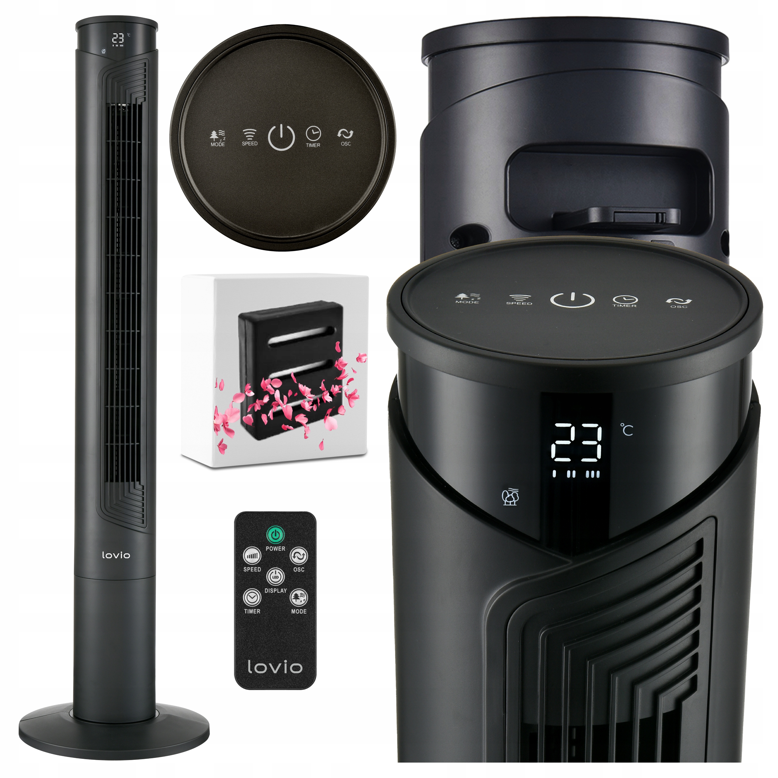 Wentylator kolumnowy Lovio AirWave czarny (5902510687083) • Cena ...