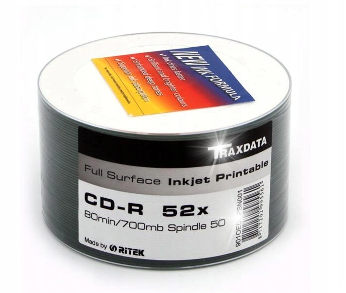 2 x Traxdata CD-R Printable nyomtatható lemez FEHÉR 100db za 32635.00HUF-ért - Allegro