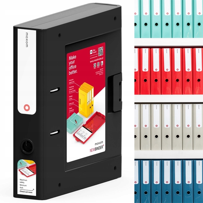 Segregator Moxom NewBinder A4/70mm czarny (5902541817992) • Cena ...