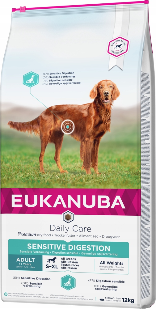 EUKANUBA Daily Care Adult Sensitive Digestion 12kg (8710255172149) • Cena, Opinie • Sucha karma ...