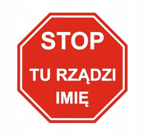 Naklejka Stop Tu Rządzi - Niska cena na Allegro
