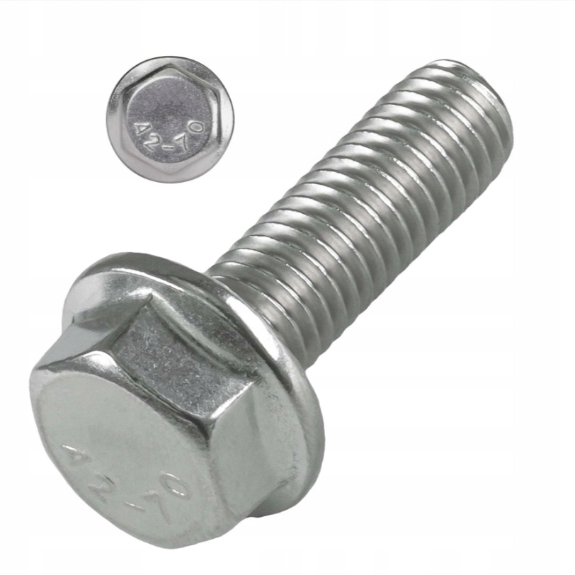 6921 A2 M8X16 ŚRUBA KOŁNIERZOWA SZEŚCIOKĄTNA PODKŁADKOWA NIERDZEWNA ...