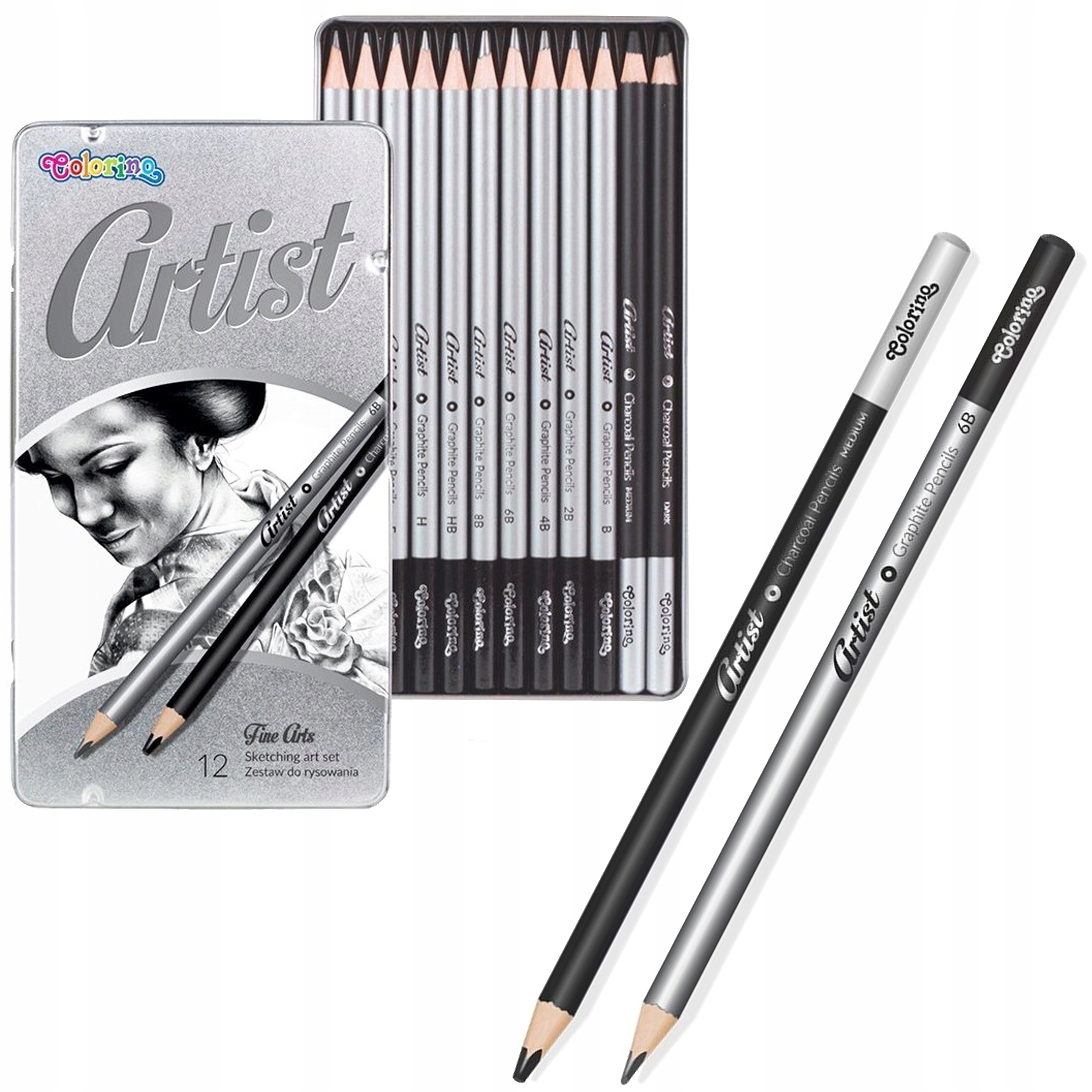 Zestaw ołówków Colorino B, F, H, HB 12 szt. (5907690880118) • Cena ...