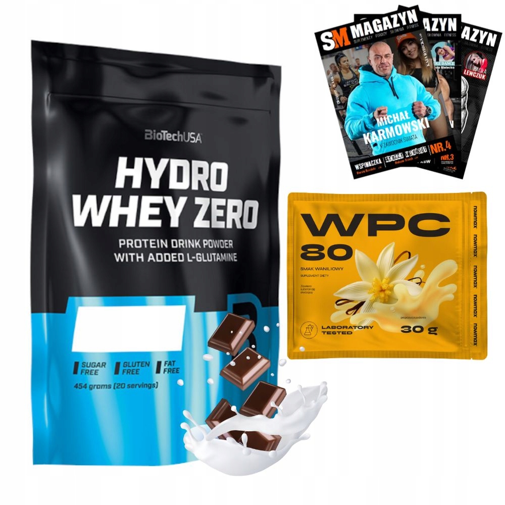 BIOTECH HYDRO WHEY ZERO 454 g HYDROLIZAT BIAŁKO ODŻYWKA + nowmax WPC 30 g - 5999076220144 ...