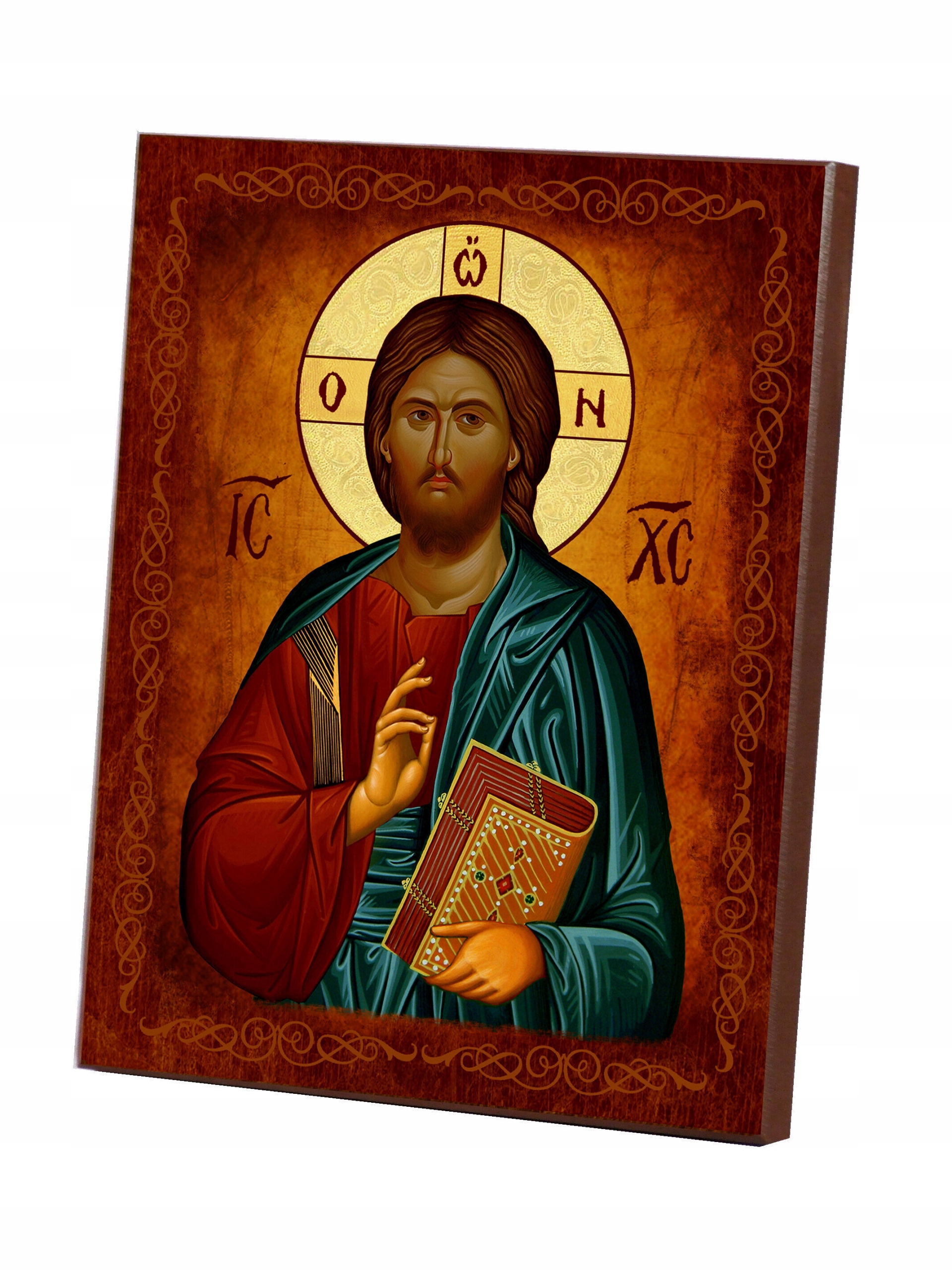 IKONA OBRAZ JEZUS CHRYSTUS PANTOKRATOR 25x31cm • Cena, Opinie • Obrazy ...