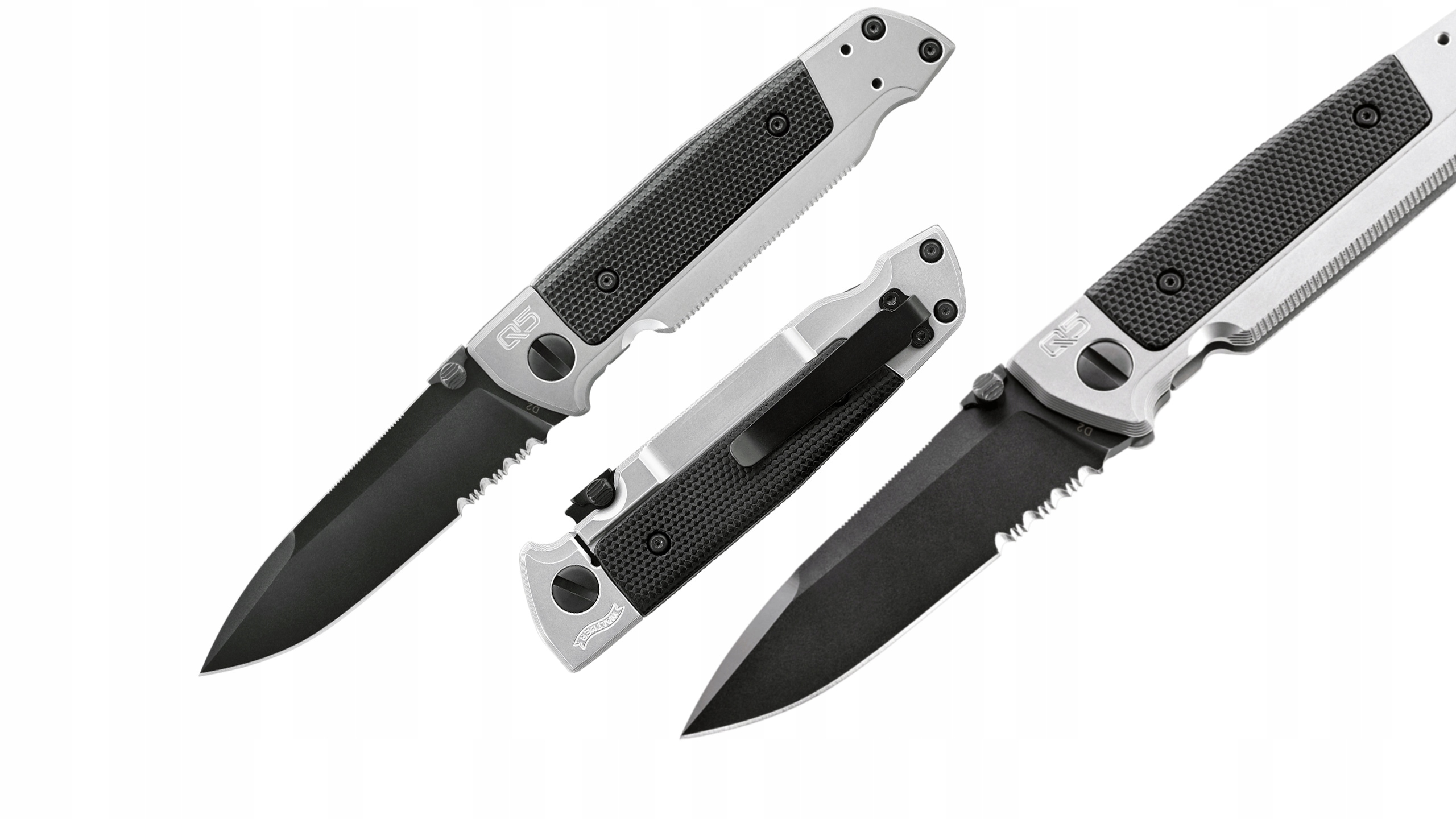 Nóż składany taktyczny Walther Q5 Steel Frame Folder EDC survival ...