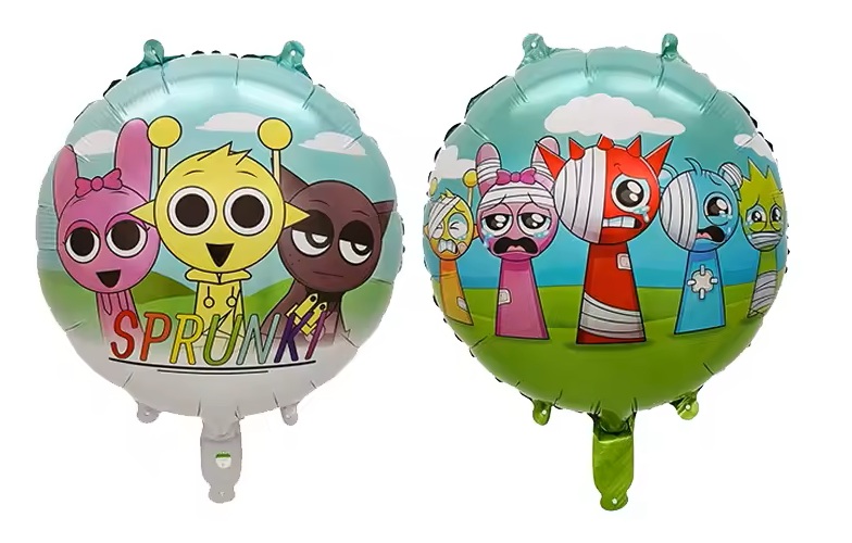 BALON FOLIOWY SPRUNKI urodziny dekoracje Oren Raddy Gray Wenda Pinkie ...