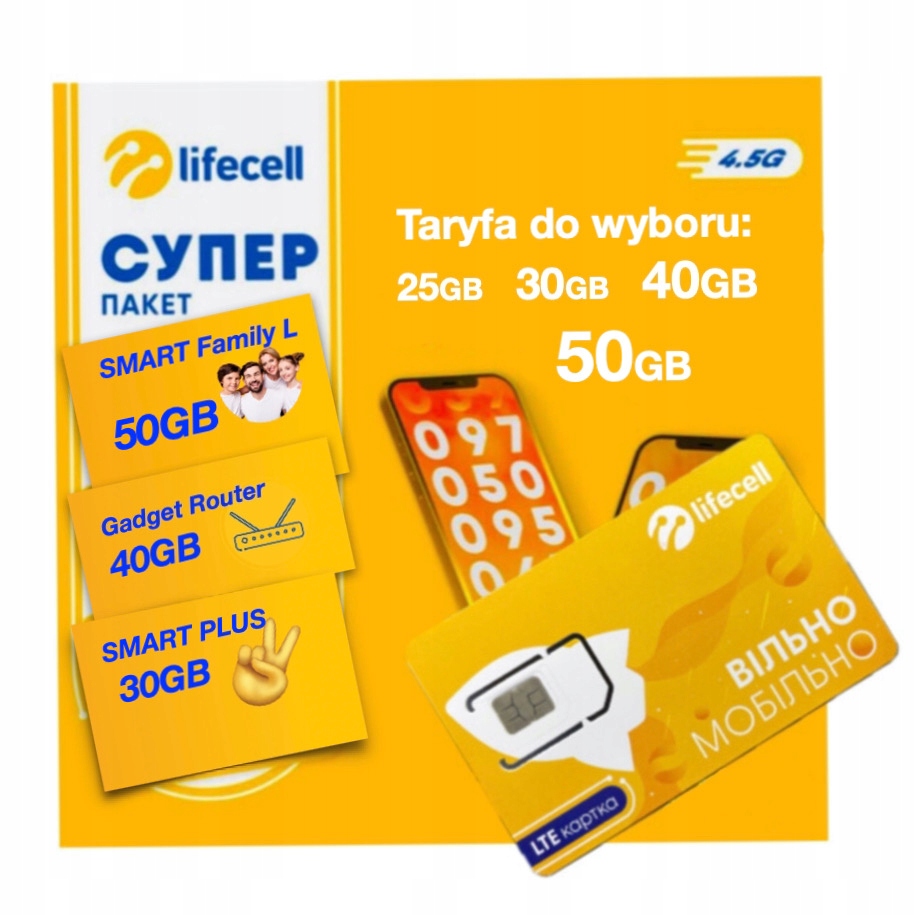 Karta SIM Internet Anglia UE Turcja do 50 GB starter Lifecell Roaming - Sklep, Opinie, Cena w ...