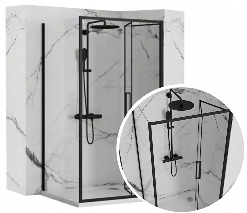 Sprchový kout skládací Rapid FOLD 100x80 Rea za 10747 Kč - Allegro