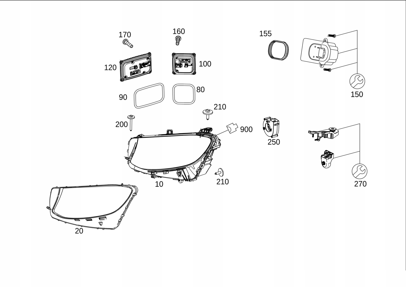Mercedes-Benz OE A2539061501 lampa full led • Cena, Opinie - Allegro