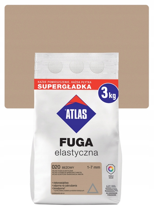 Fuga elastyczna Atlas beżowy bezowa 3 kg (5905400658484) • Cena, Opinie • Fugi 16205747798 • Allegro