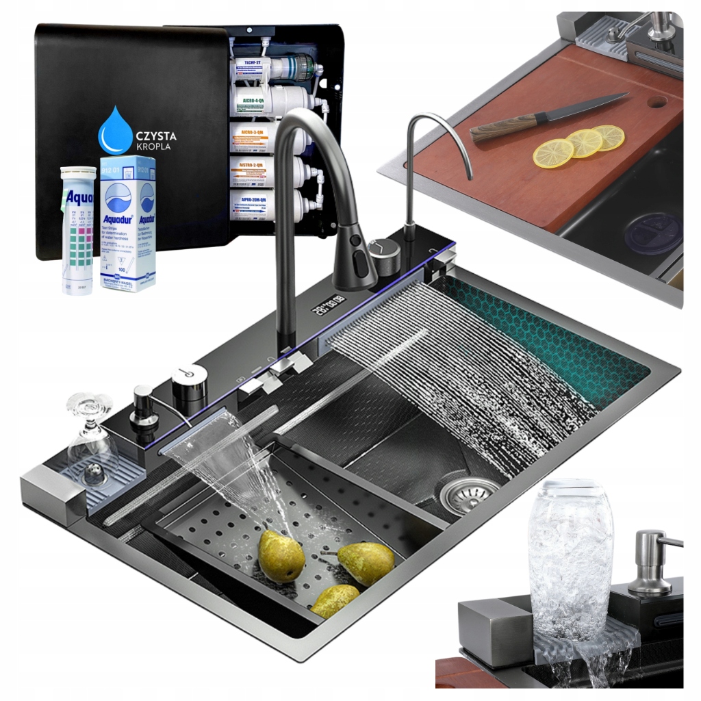 Dřez Ocelový Jednokomorový Dřez Do Kuchyně MULTIFUNKČNÍ - SET za 17217 ...