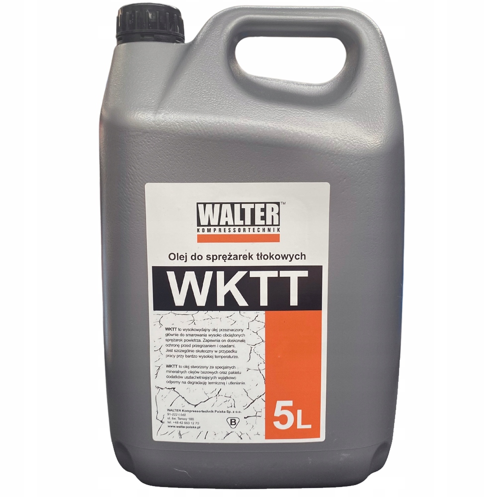 WALTER WKTT Olej do sprężarek tłokowych 5L • Cena, Opinie - Allegro