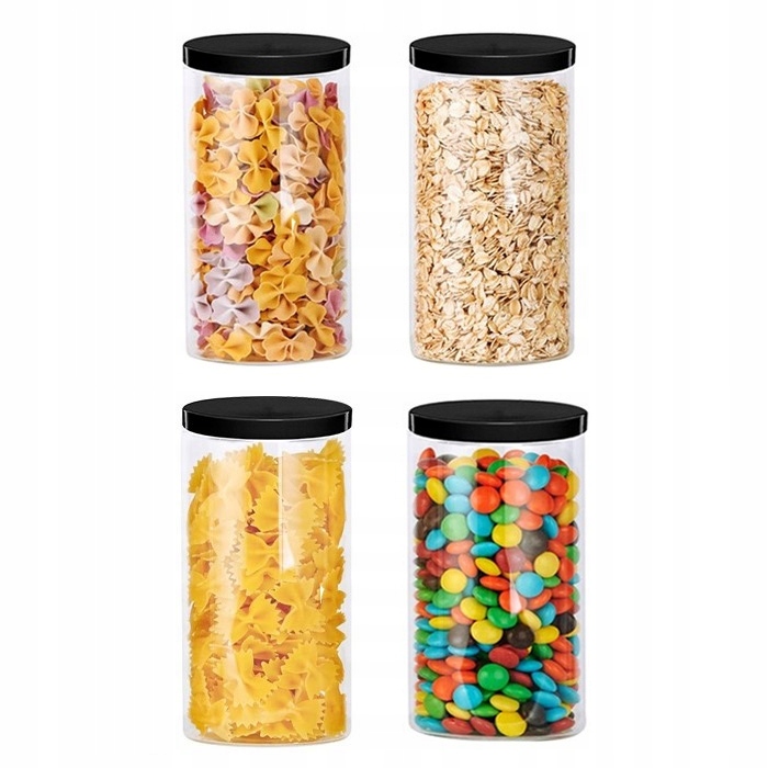 SŁOIK PLASTIKOWY 1000ML POJEMNIK 1L MAKARON 4SZT (5905261430700) • Cena ...