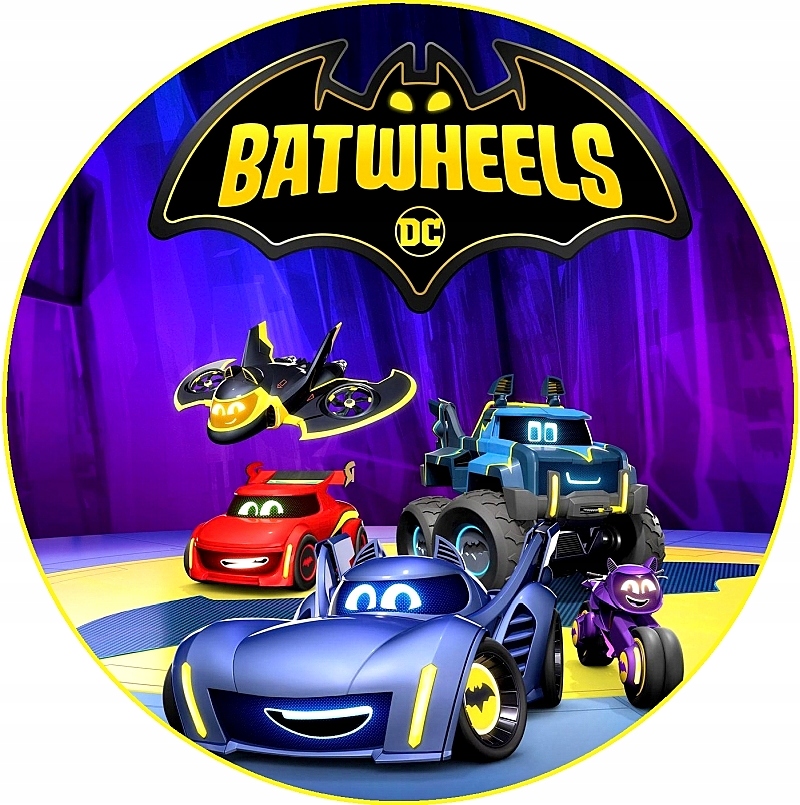 OPŁATEK NA TORT BATMAN Batwheels GRUBY 20CM! (5030729334532) • Cena ...