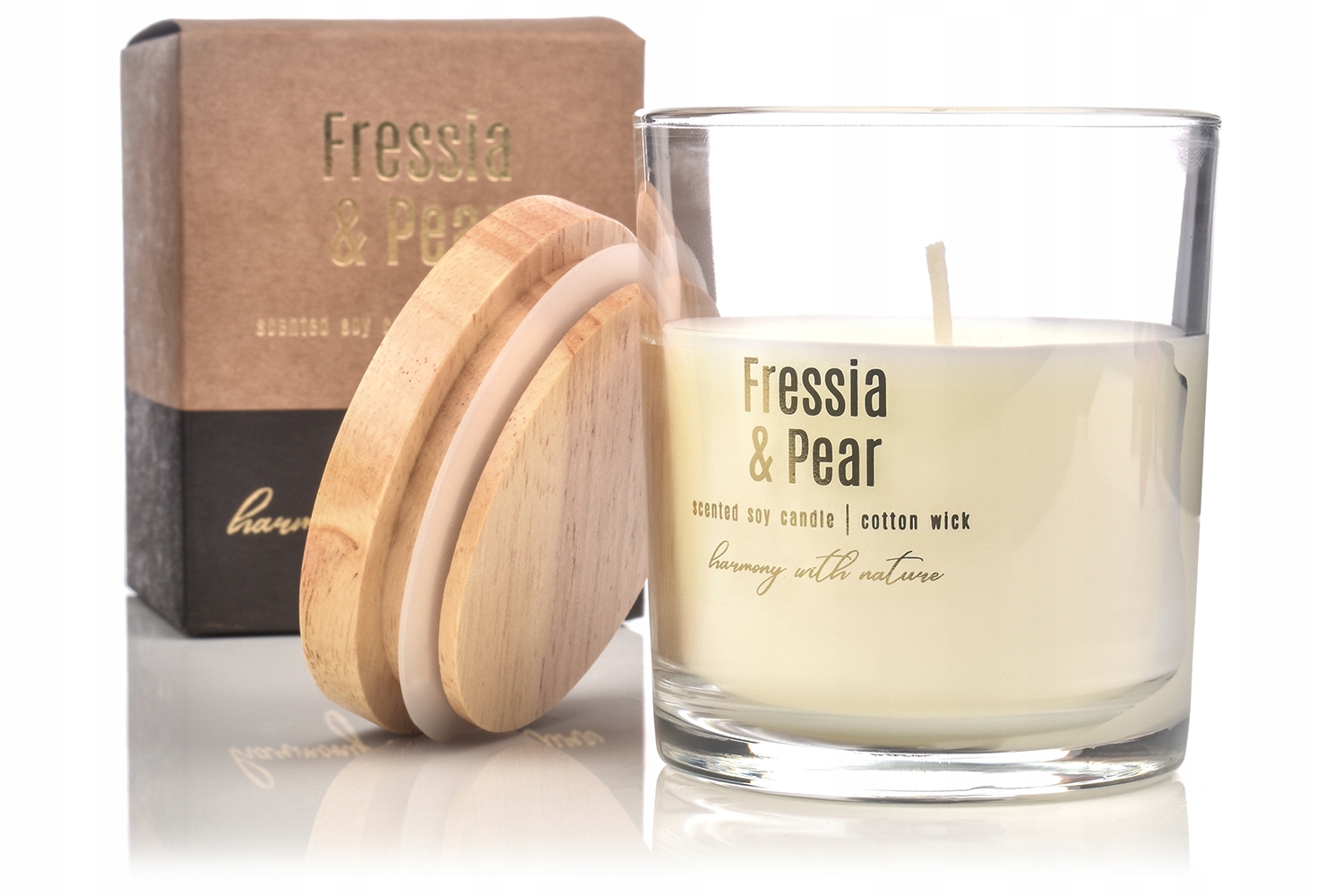 Świeca tradycyjna sojowa Freesia & Pear Bispol 1 szt. (5906927036557 ...