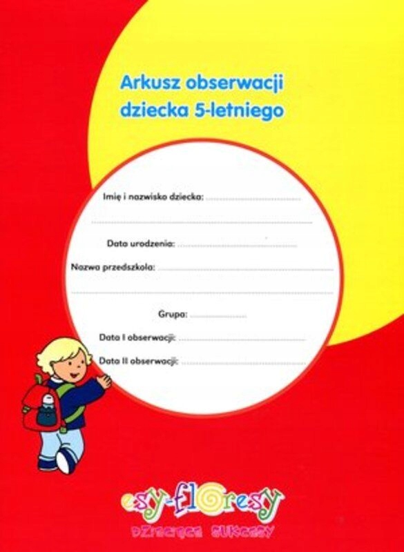 Arkusz Obserwacji Dziecka 5 Letniego 13780968920 Książka Allegro