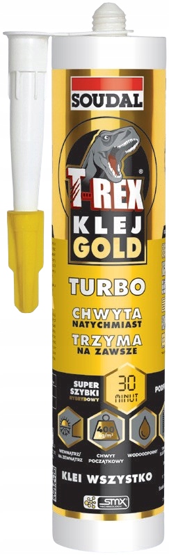 Soudal Lepidlo T-rex gold Turbo Instantné montážne lepidlo 290 ml - Allegro