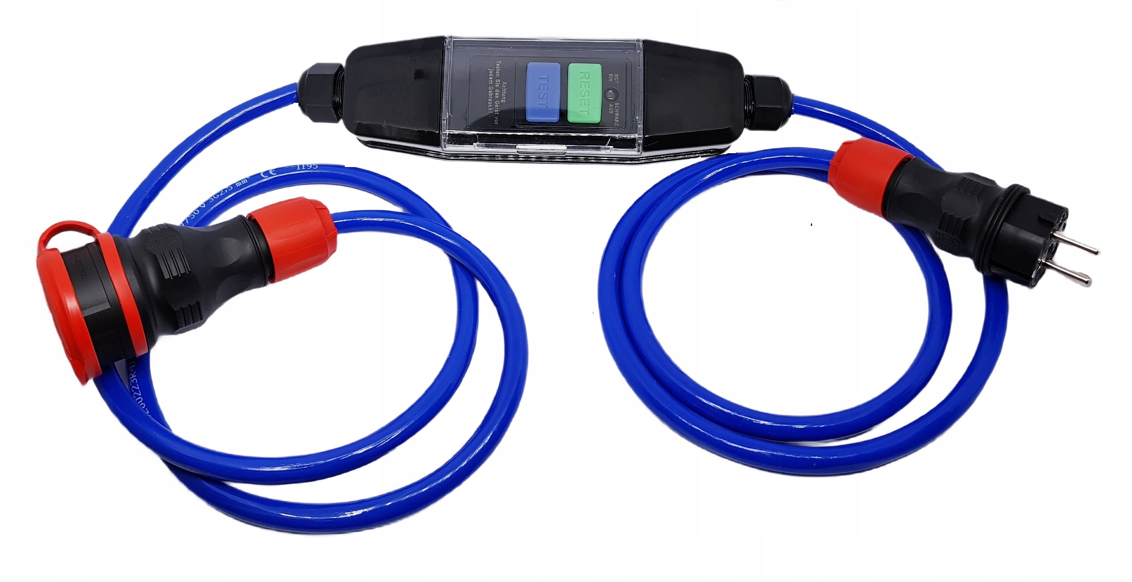 Adapter PRCD, Wyłącznik Przedłużacz różnicowo-prądowy 3M 10mA IP54 ...