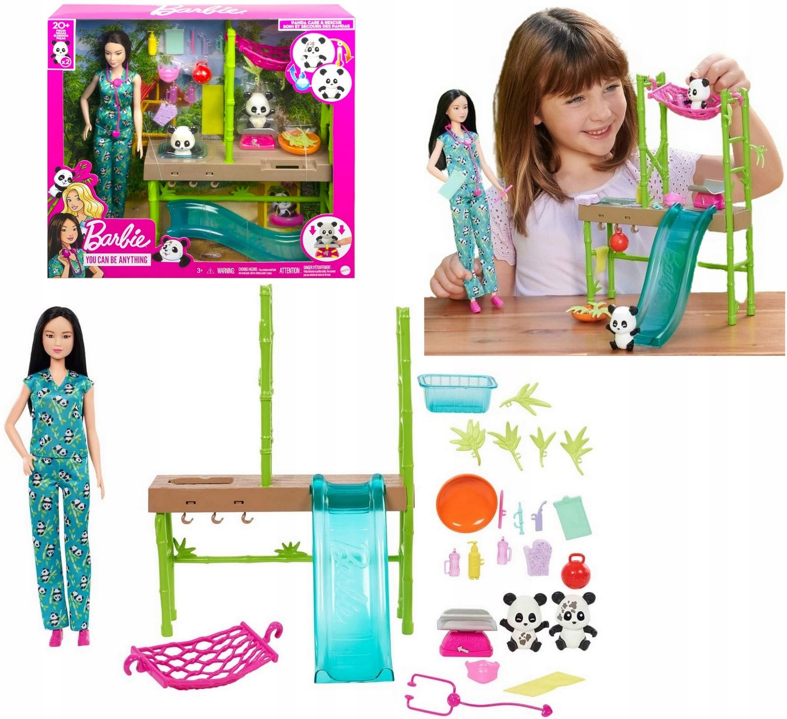 Zestaw do zabawy Barbie Panda Rescue HKT77 - porównaj ceny - Allegro.pl