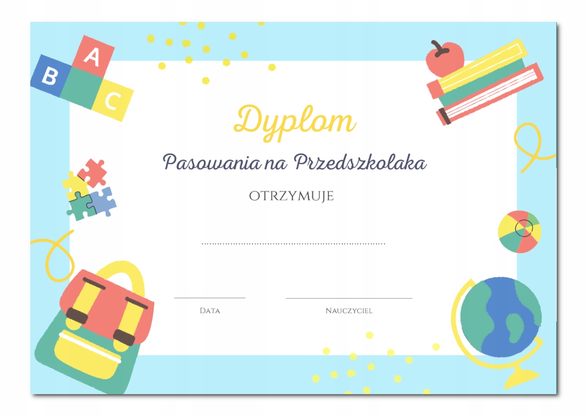 Dyplom A4 pasowanie ślubowanie na przedszkolaka • Cena, Opinie • Papier ... Dyplom A4 pasowanie ślubowanie na przedszkolaka • Cena, Opinie • Papier ...