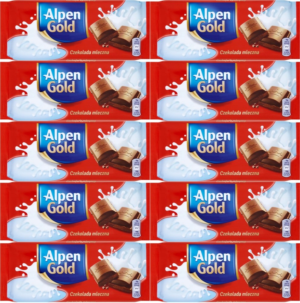 Czekolada Alpen Gold mleczna 80g x10 (7622201639297) • Cena, Opinie ...