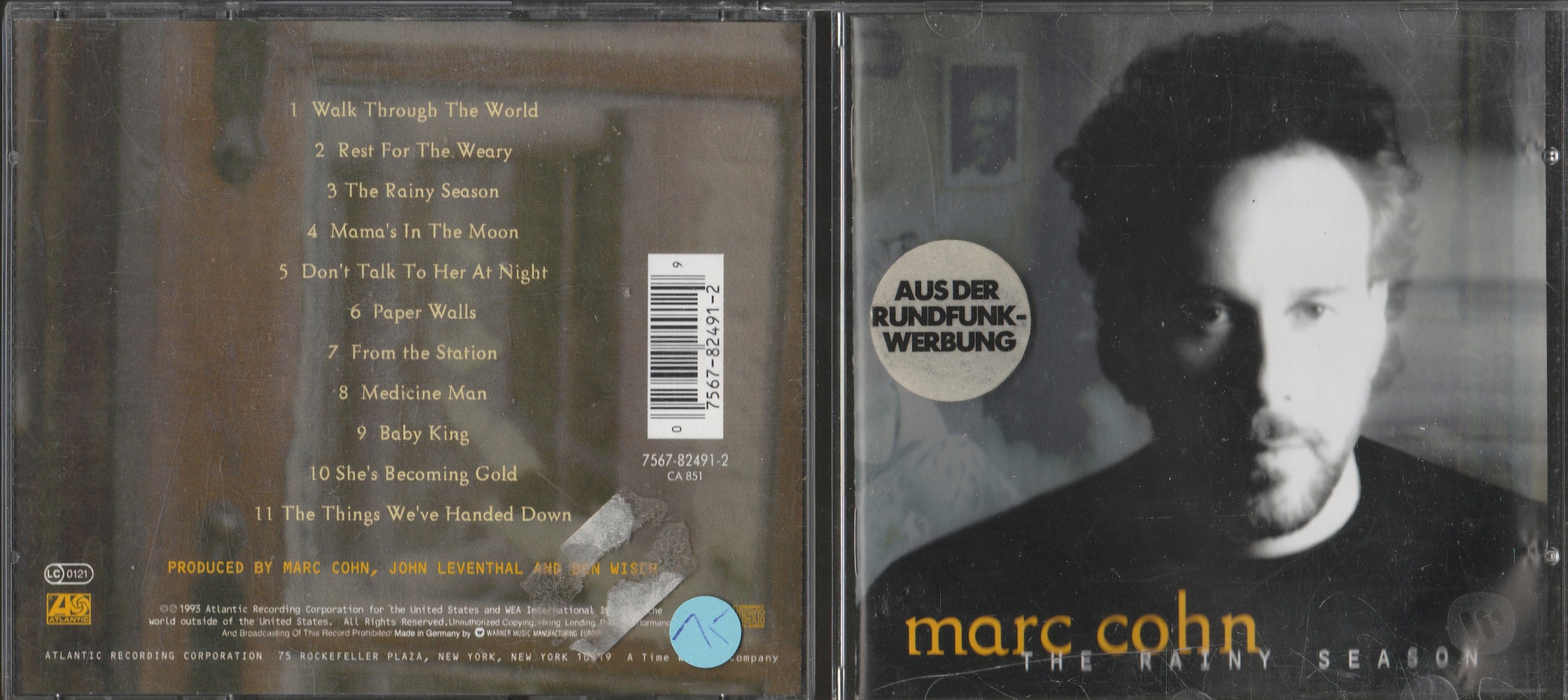 Płyta CD Marc Cohn - The Rainy Season 1993 I Wydanie ...