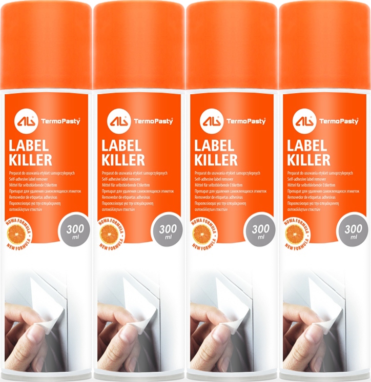 Spray do usuwania etykiet Label Killer 300ml x4 - Sklep, Opinie, Cena w ...