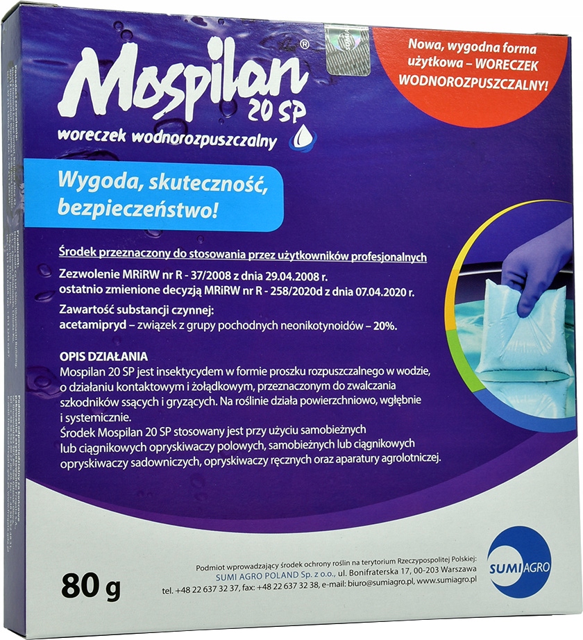 Preparat owadobójczy Sumi Agro Mospilan 20 SP 80g (5901891280821 ... Preparat owadobójczy Sumi Agro Mospilan 20 SP 80g (5901891280821 ...