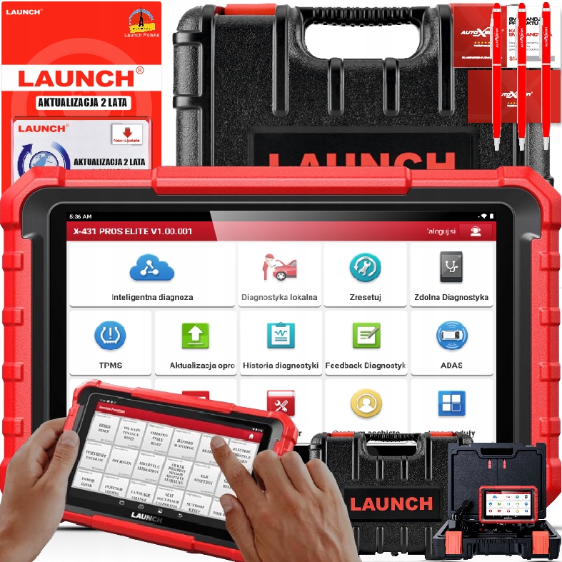 TESTER DIAGNOSTY7CZNY LAUNCH PROS ELITE NEW X-431 POLSKI JĘZYK AND 10 ...