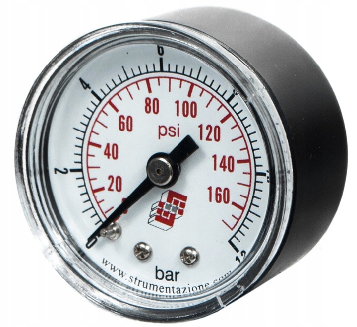 Manometr z przyłączem tylnym 1/8, 40mm, 0-12bar • Cena, Opinie - Allegro
