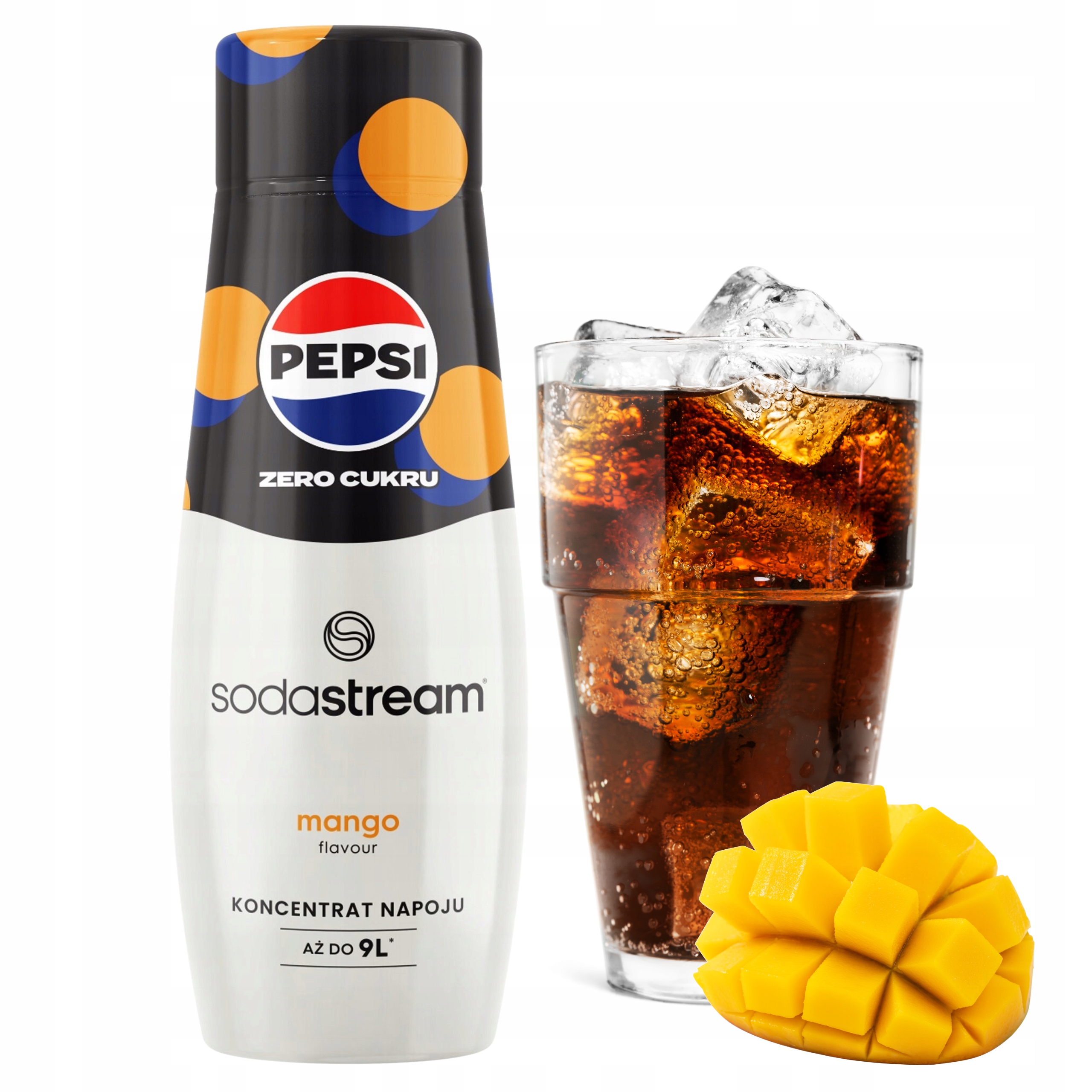 Syrop Koncentrat do wody SodaStream Pepsi Max Mango 440ml zero cukru gaz (7290113762664) • Cena ...