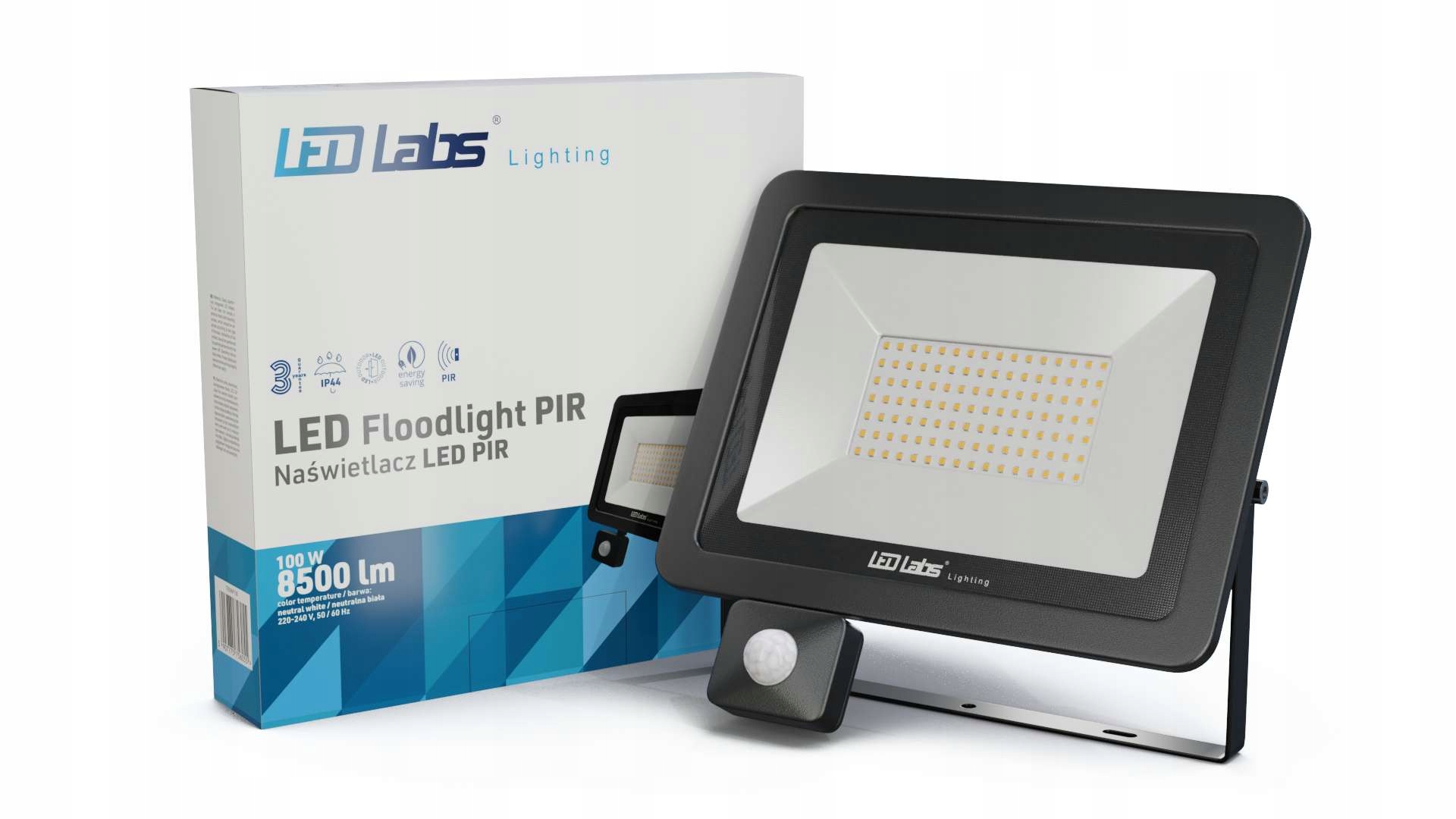 LL LED reflektor SMD 100W PIR 230V NEUTRÁLNY - Allegro