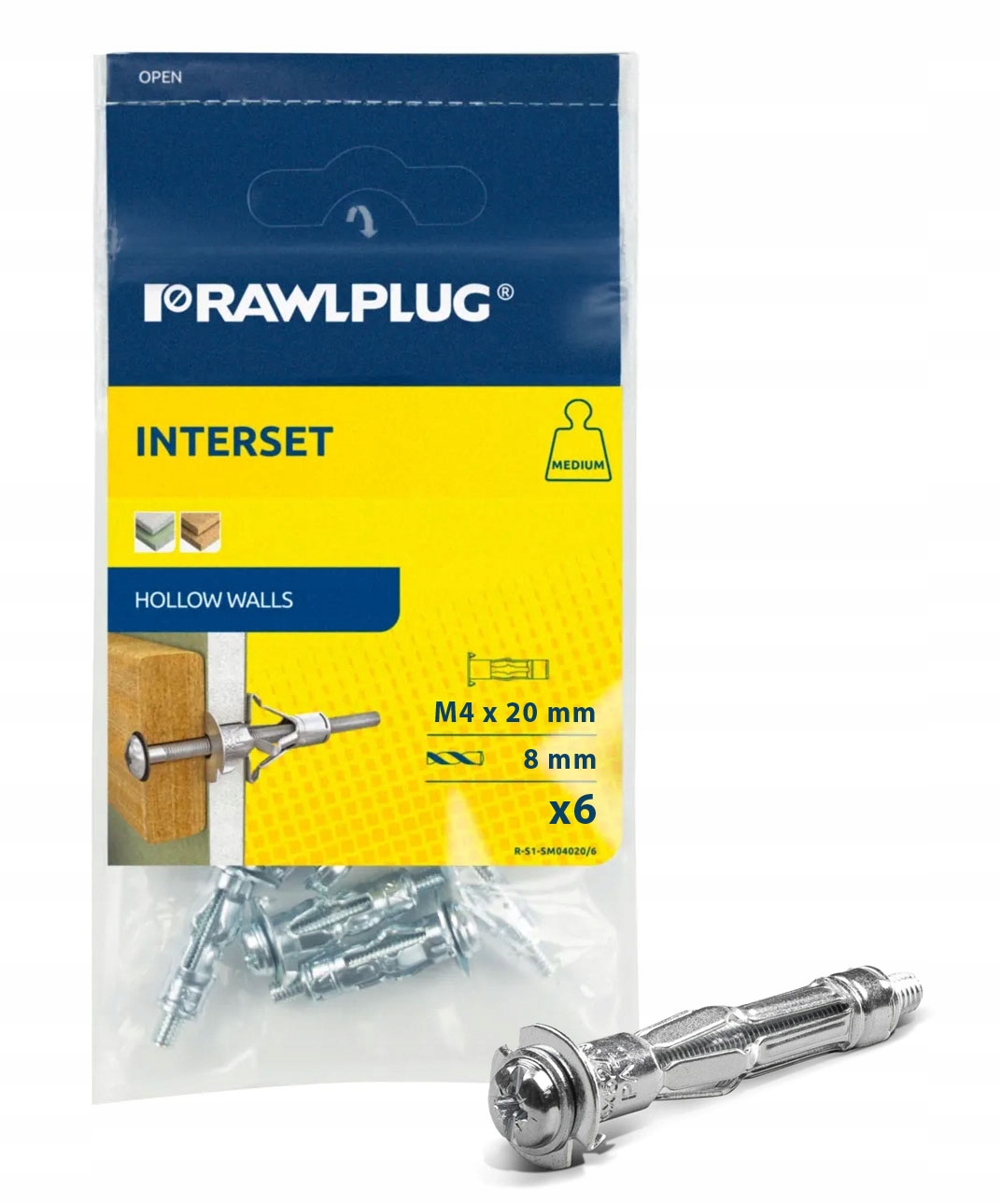 KOŁEK MOLLY ŁĄCZNIK DO PŁYT GK INTERSET M4X20 MM 6SZT (5906675382890 ...