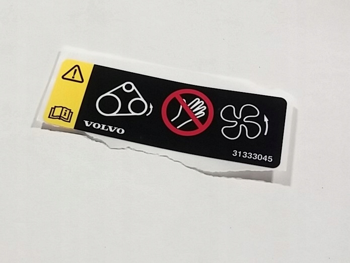 Volvo OE 31333045 etykieta ostrzegawcza 0646680181884 za 163.99PLN z ...