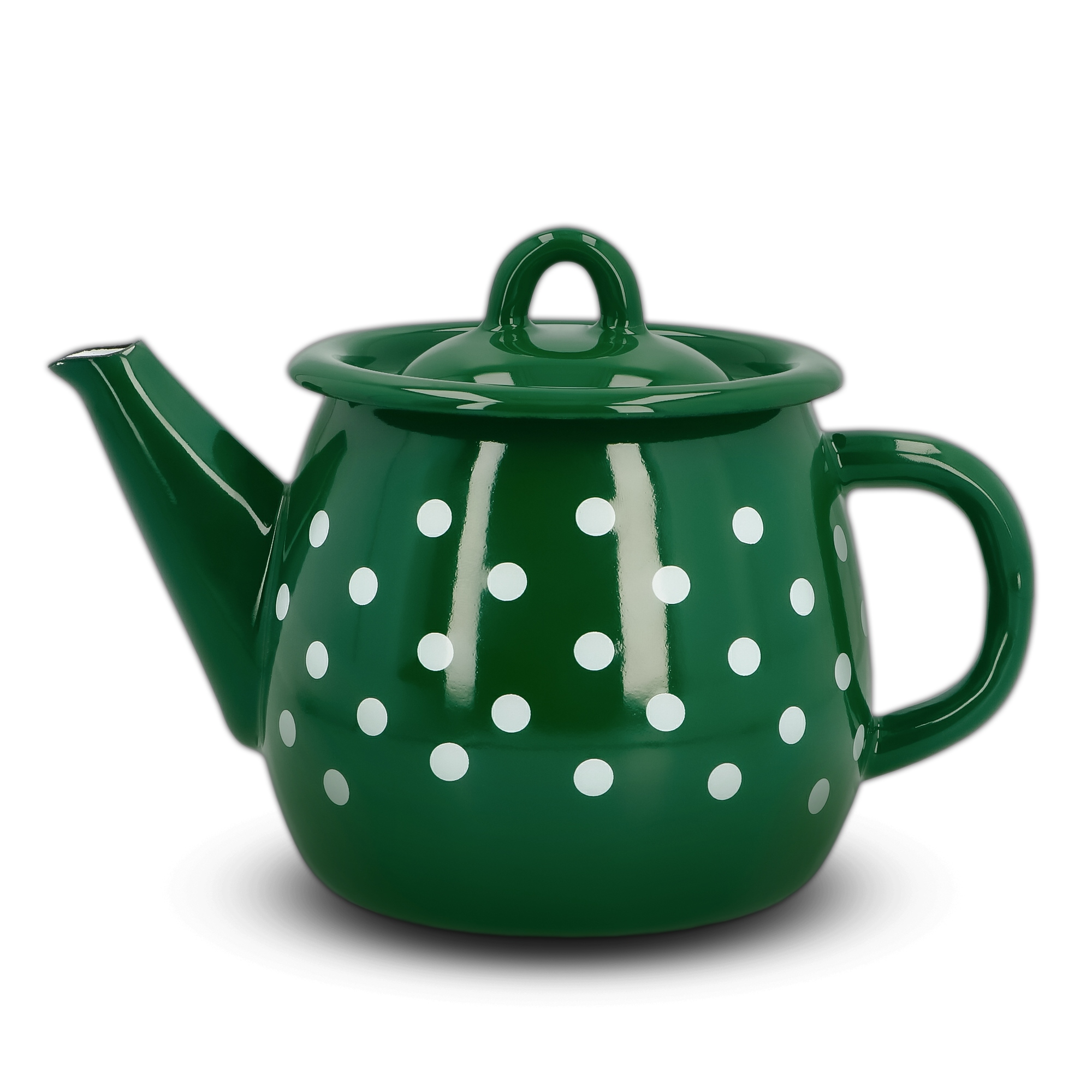 Ocelová smaltovaná konvička Naczynia Olkusz 1 l zelená - Allegro