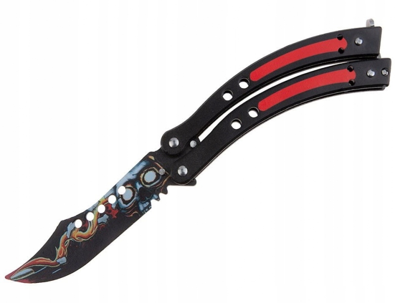 Nůž Motýlí Tréninkový Motýlek Balisong CS:GO Butterfly Tupá čepel za ...