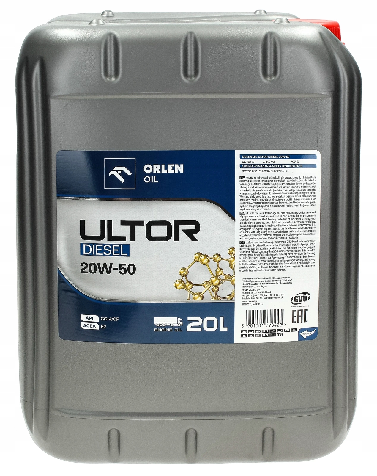 Orlen 20 l 20W-50 5901001778422 za 331.70PLN z Gorzyce - Allegro ...