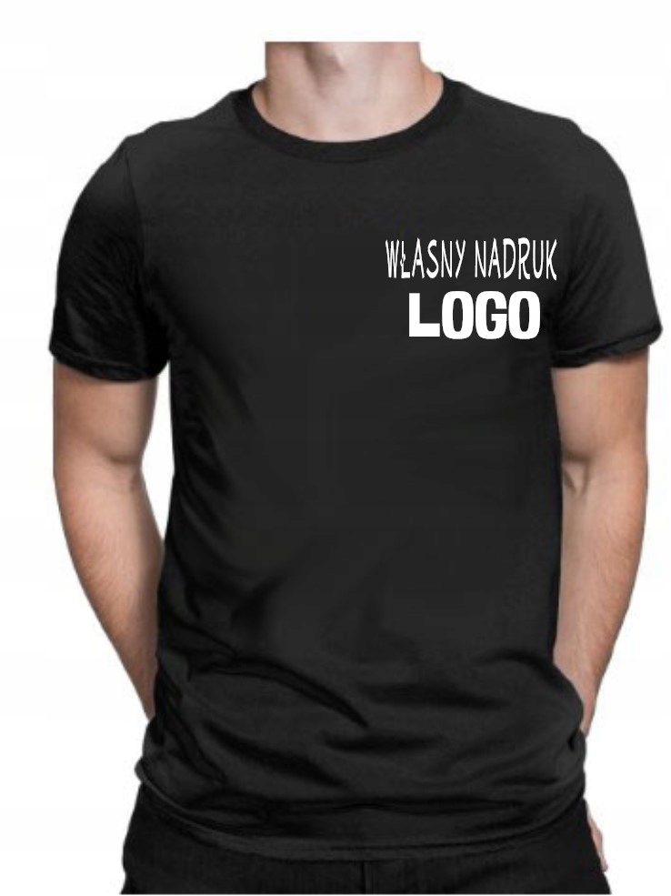 KOSZULKA Z WŁASNYM NADRUKIEM NAPIS LOGO TEKST L • Cena, Opinie • T-shirty 13168146517 • Allegro