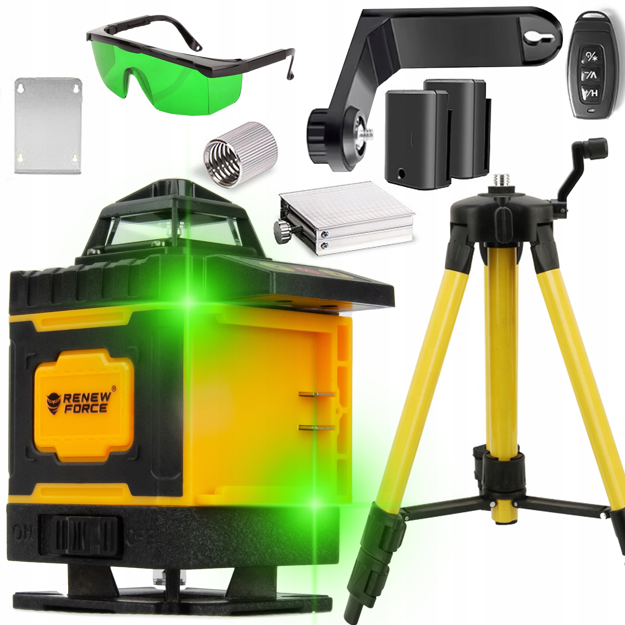 Poziomica laserowa Renew Force zielona 360° 16 linii zasięg 25 m ...