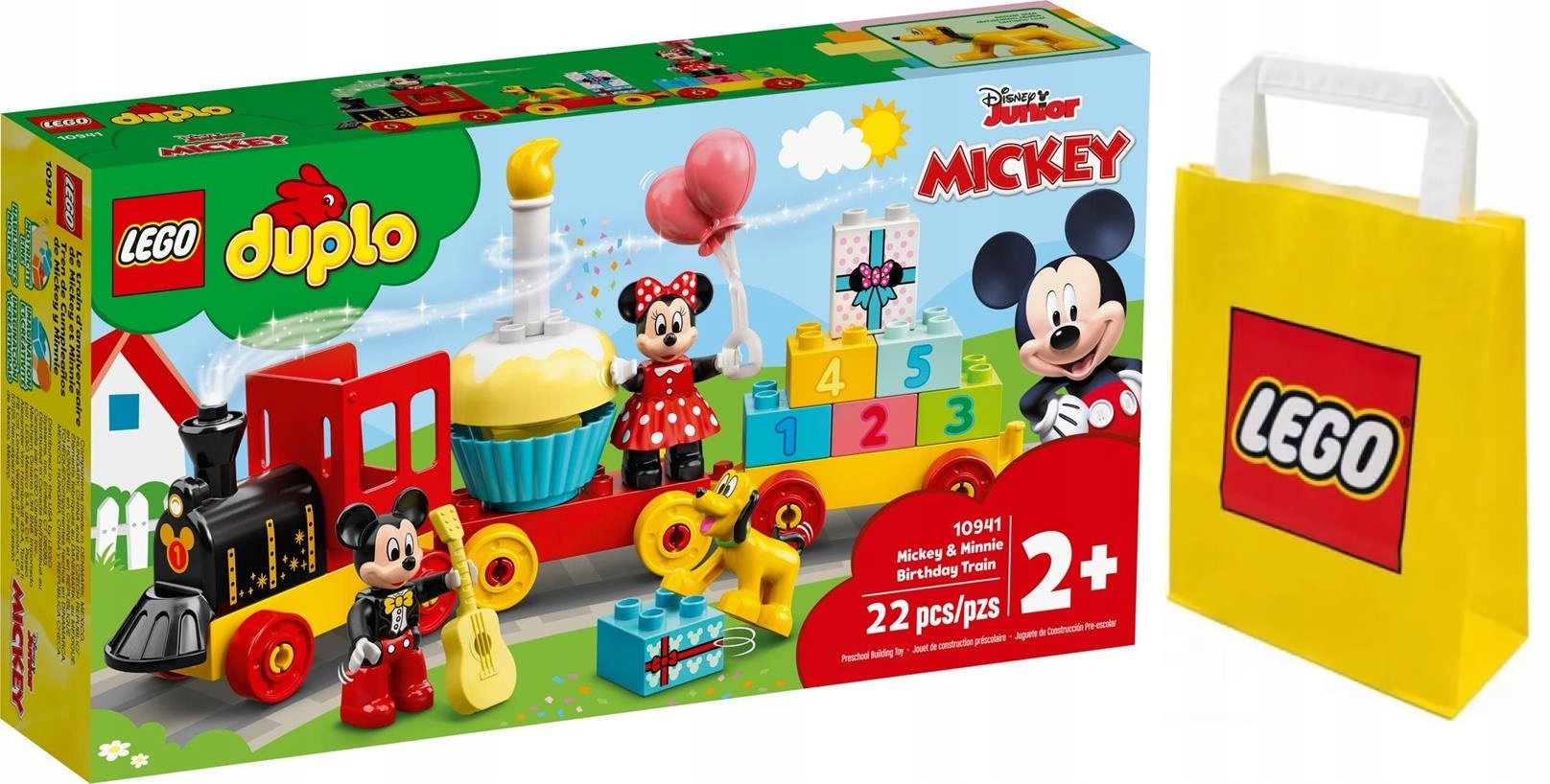 LEGO DUPLO 10941 Urodzinowy pociąg myszek Miki i Minnie + TORBA LEGO ...