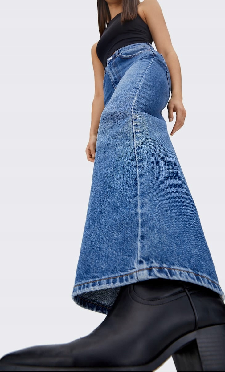 STRADIVARIUS szerokie spodnie jeansy 32 13241306034 - Allegro.pl